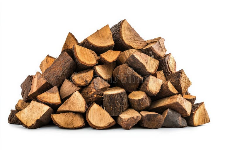 Stack of Logs on White Background. Neural Network AI Generated Stock ...