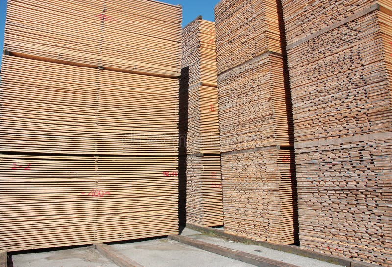 Stack of Long Wooden Boards Stock Image - Image of timber, wall: 75853645