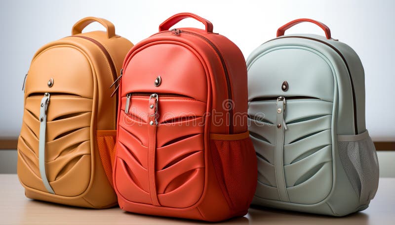 A Stack of Luggage, Backpack, and Briefcase for a Journey Generated by ...