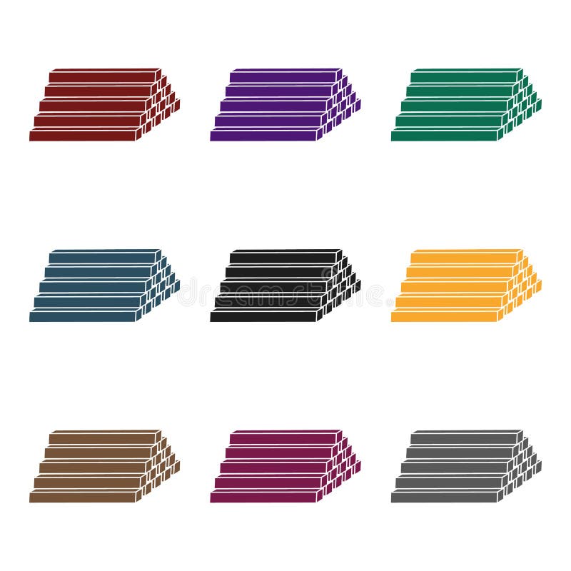 Stack of Lumbers Icon in Cartoon,black Style Isolated on White ...