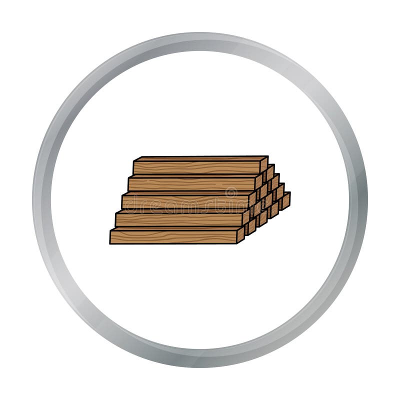 Stack of Lumbers Icon in Cartoon,black Style Isolated on White ...