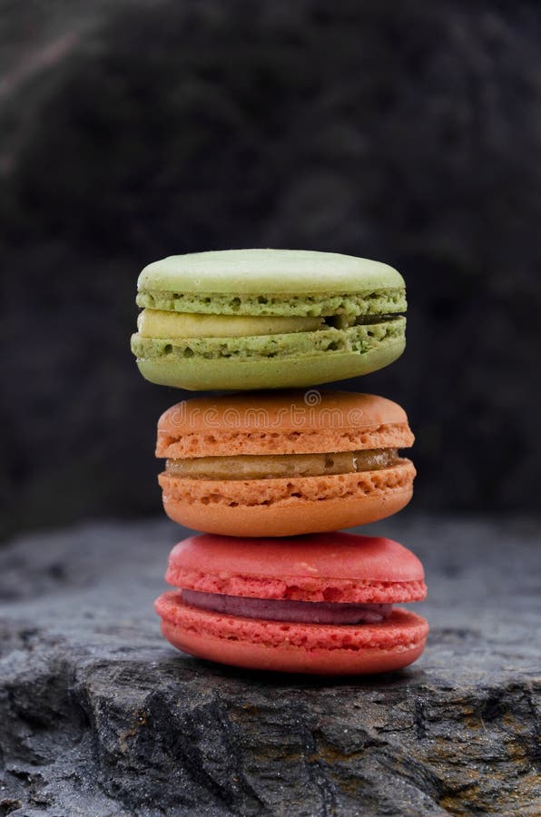 Stack of Macaroons Biscuits Stock Photo - Image of moody, pile: 47319212