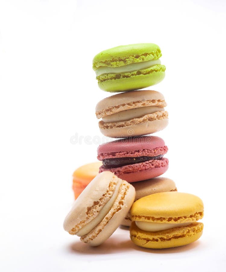 Stack of macaroons stock image. Image of macro, bakery - 271408619