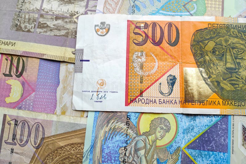 Stack of Macedonian Denar Banknotes Stock Image - Image of horizontal ...