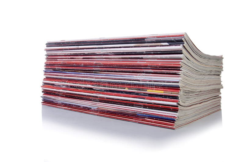 The Stack of Magazine Isolated on the White Background Stock Image ...