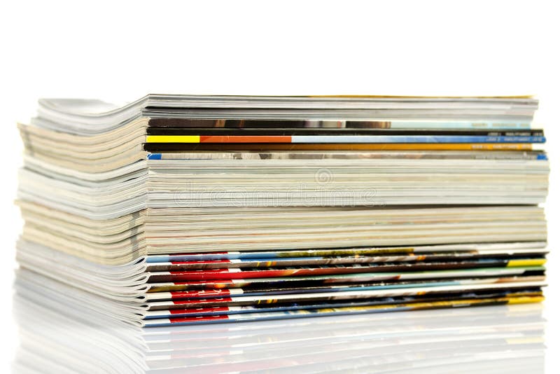 Stack of magazines stock photo. Image of advertisement - 11619936