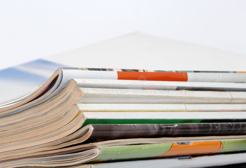 Stack of magazines stock photo. Image of print, media - 3154268