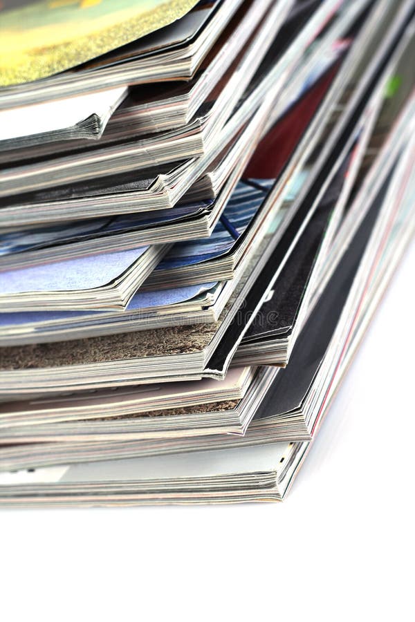 Stack of magazines stock image. Image of stack, heap, global - 3771637