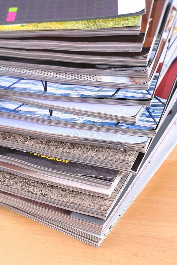 Stack of Magazines with a Blank Cover Stock Photo - Image of bunch ...