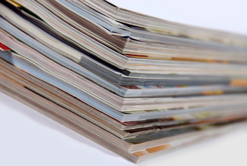 Stack of magazines stock photo. Image of close, communication - 5766506