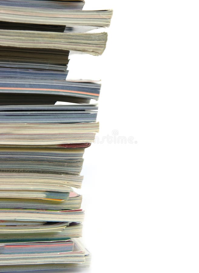 Texture magazines stacked stock photo. Image of isolated - 11730058