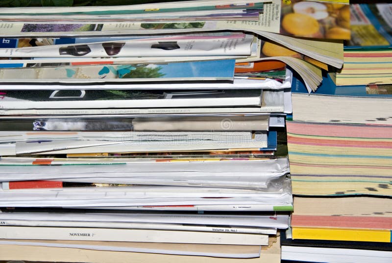 Stack of Magazines stock photo. Image of pile, stack, paper - 8480222