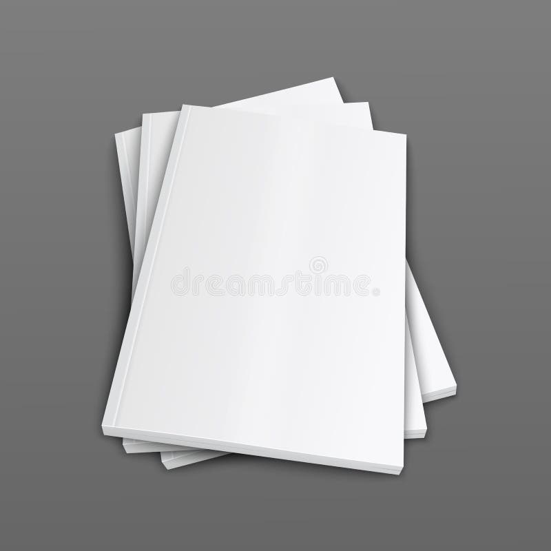 A Stack of Magazines or Brochure Covers 3d Realistic Vector Mockup ...