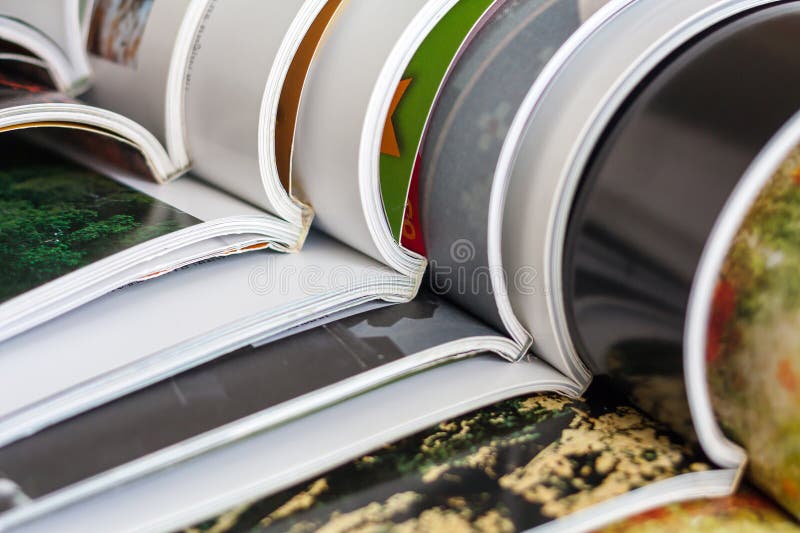 Stack of magazines stock photo. Image of cover, library - 77069710
