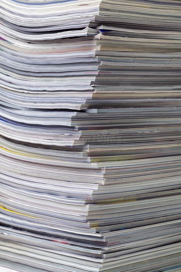 Stack of Magazines Close Up Stock Photo - Image of bunch, journal: 7748434