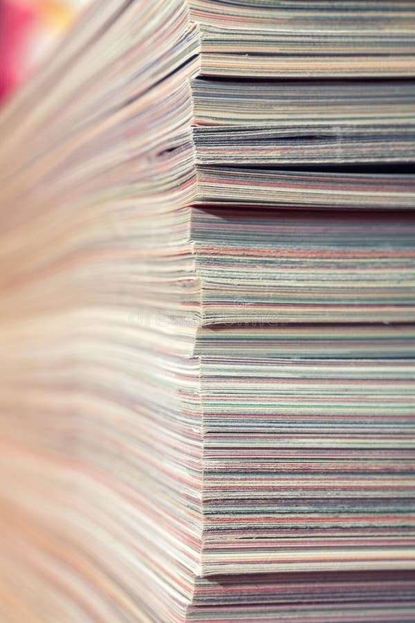 Stack of Magazines Detail. Recycle Concept. Stock Image - Image of ...