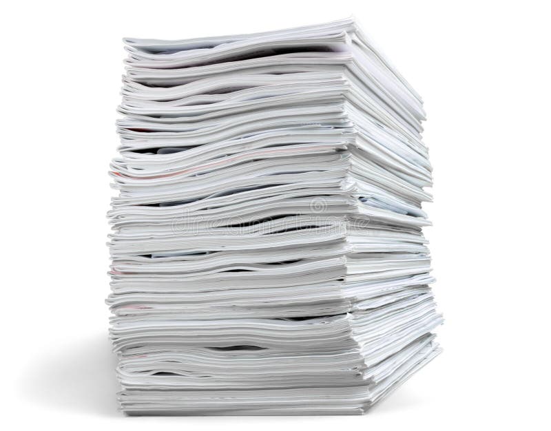Stack of Magazines / Notebooks Stock Image - Image of publication ...