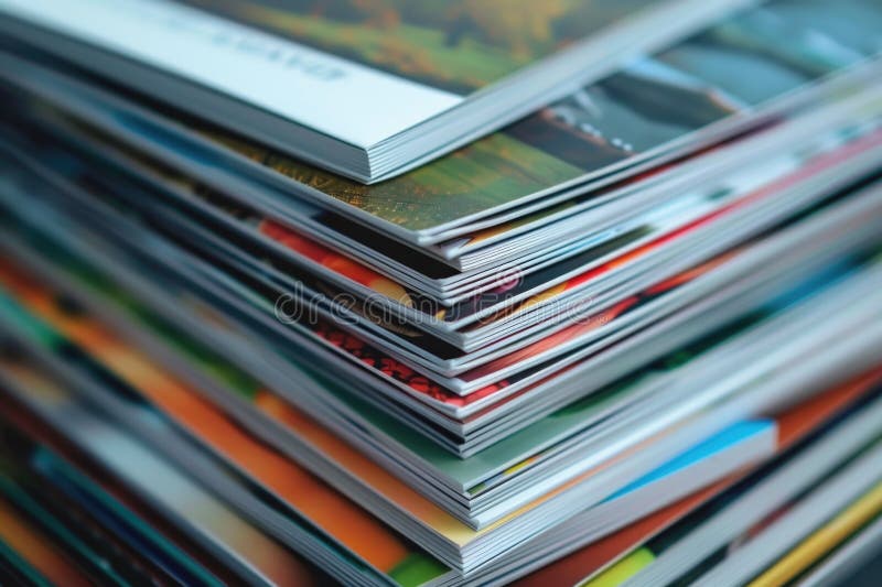 A Stack of Magazines on a Table, Suitable for Various Editorial and ...