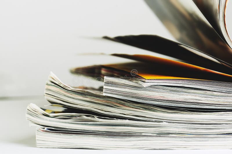 Stack of Magazines To Turn Pages Stock Image - Image of editorial ...