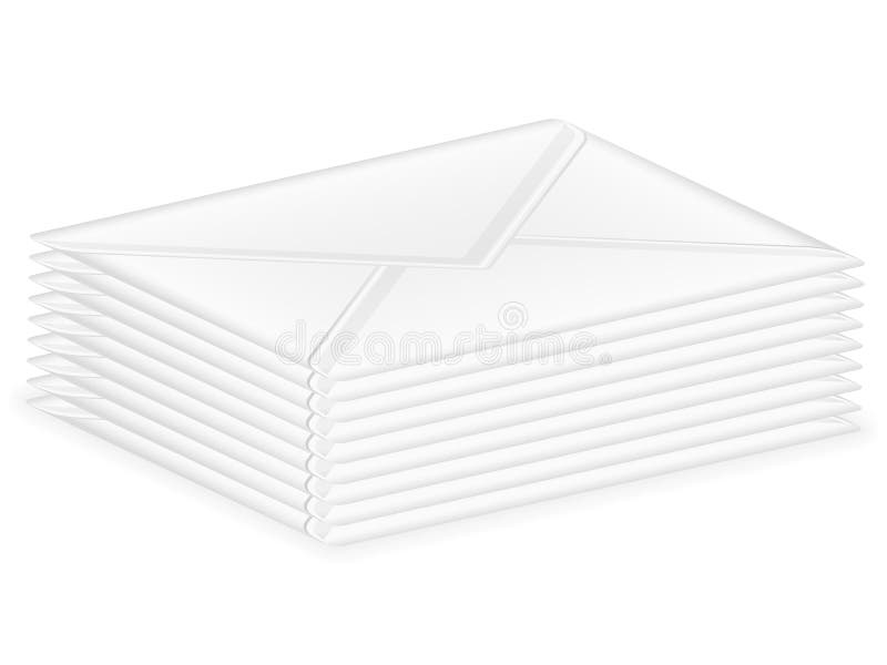 Stack mail envelopes stock vector. Illustration of stack - 10915706