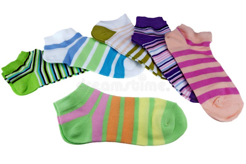 Stack of Many Pairs Colorful Striped Socks Isolated on White Stock ... Stack of Many Pairs Colorful Striped Socks Isolated on White Stock ...
