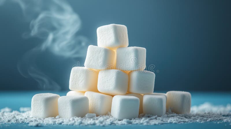 Stack of Marshmallows stock photo. Image of brown, soft - 343449744