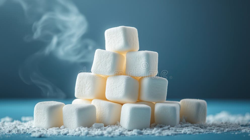 Stack of Marshmallows stock photo. Image of brown, soft - 343449744