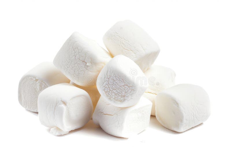 A Stack of Marshmallows Sitting on a Clean White Surface, Great for ...