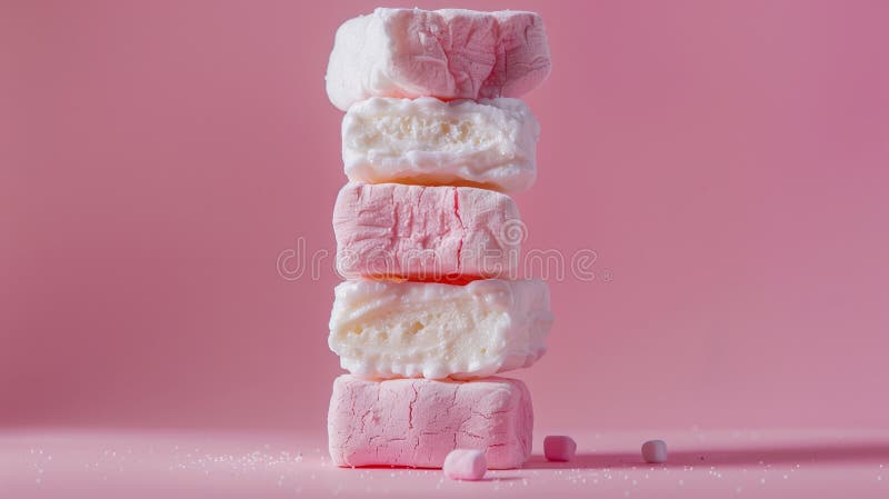 Stack of Marshmallows stock image. Image of collection - 321928203