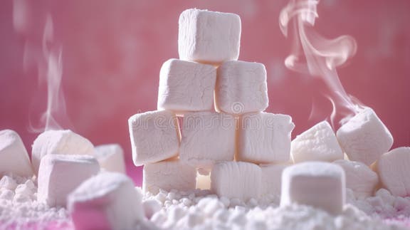 Stack of Marshmallows stock image. Image of poster, creative - 321701485