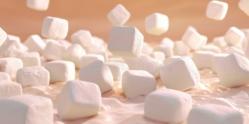 A Stack of Marshmallows on a Table Stock Image - Image of gift, snack ...
