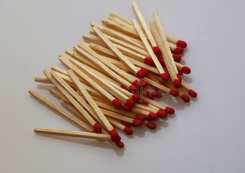 Matches on White - the Short Straw Stock Image - Image of white ...