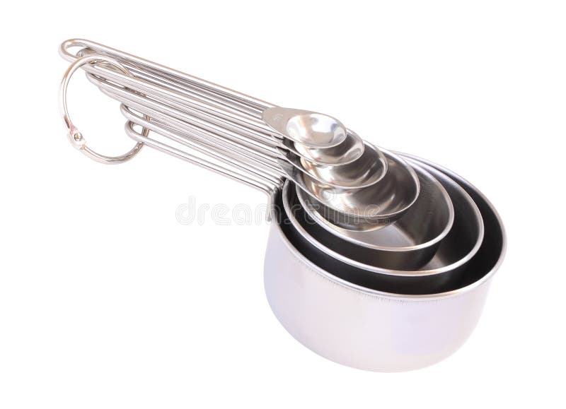 Stack of measuring spoons stock image. Image of metal - 76227487