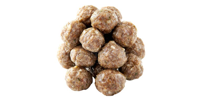 Stack of Meatballs. Isolated on Transparent Background Stock Photo ...