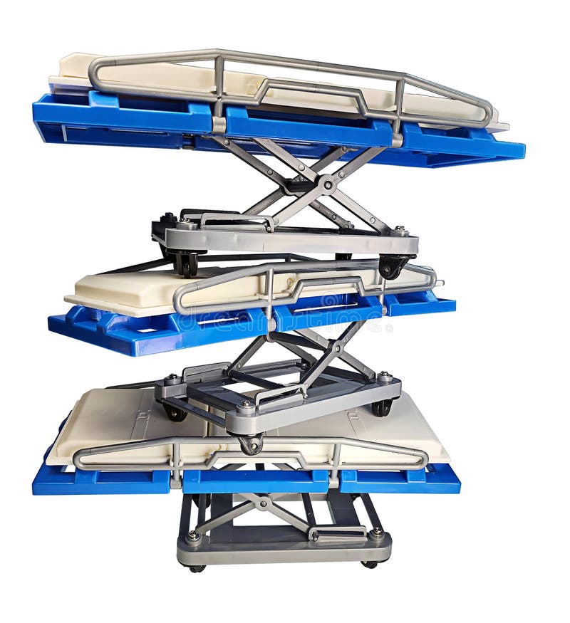 Stack of Medical Gurneys stock image. Image of patients - 340279631