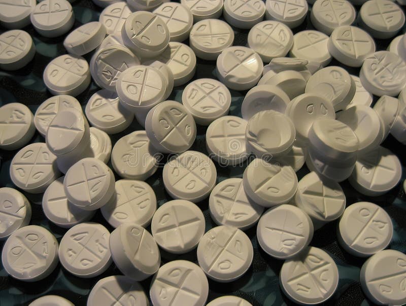 A Stack of Medication Tablets Labeled with the Letters a and B Stock ...
