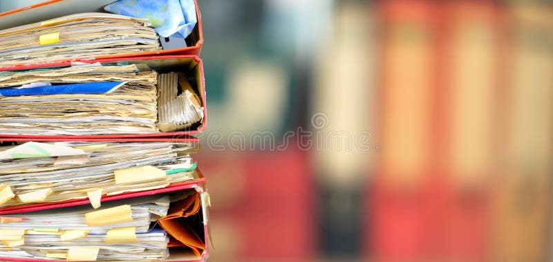 Messy File Folders,red Tape, Bureaucracy,aministration,business Messy ...