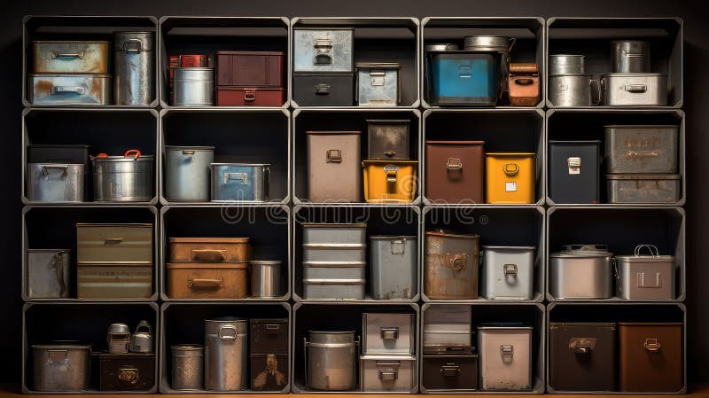 Stack metal box stock illustration. Illustration of decor - 330478798