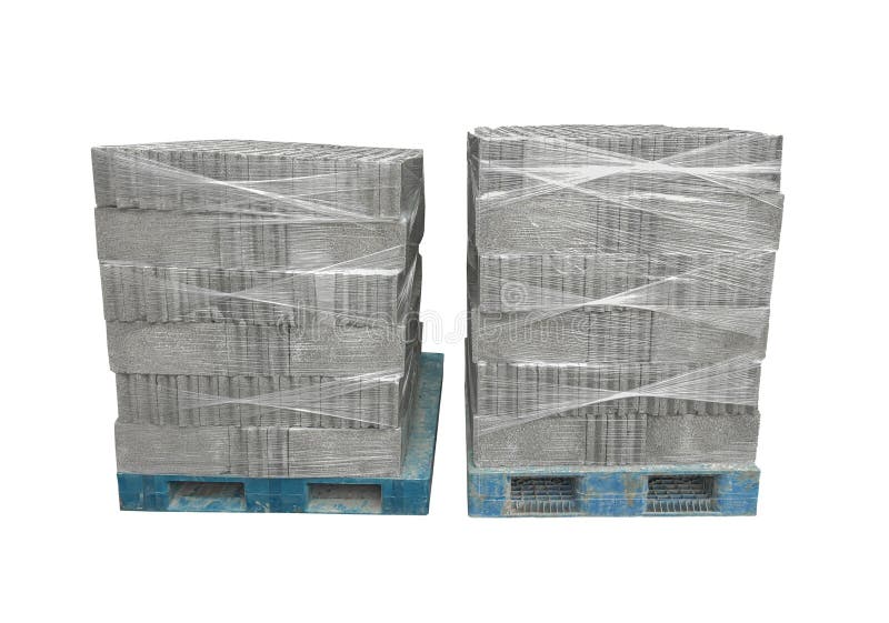 A Stack of Metal Boxes Wrapped in Plastic Stock Image - Image of ...