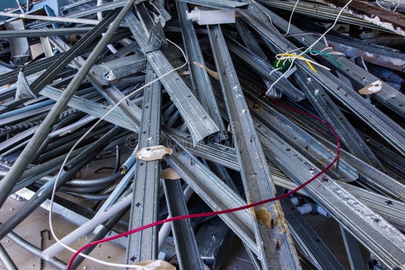 Stack of Metal Garbage stock photo. Image of scrap, landfill - 39180976
