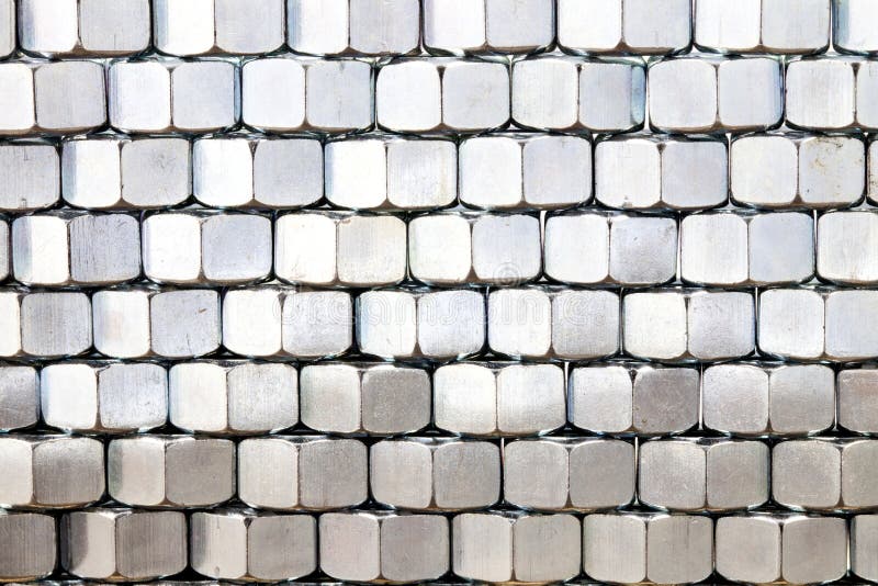 Stack of metal nuts stock image. Image of silver, background - 40978225