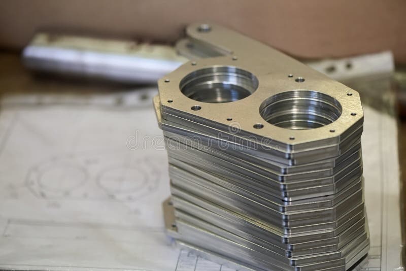 Stack of metal parts. stock image. Image of aircraft - 105205181