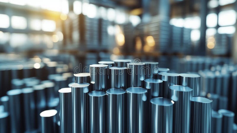 Stack Metal Rods Arranged Industrial Setting Stock Photos - Free ...