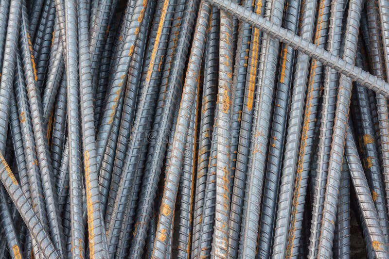 Stack of the Metal Rusty or Steel Rod Stock Photo - Image of corrosion ...