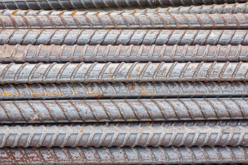 Stack of the Metal Rusty or Steel Rod Stock Image - Image of pile ...