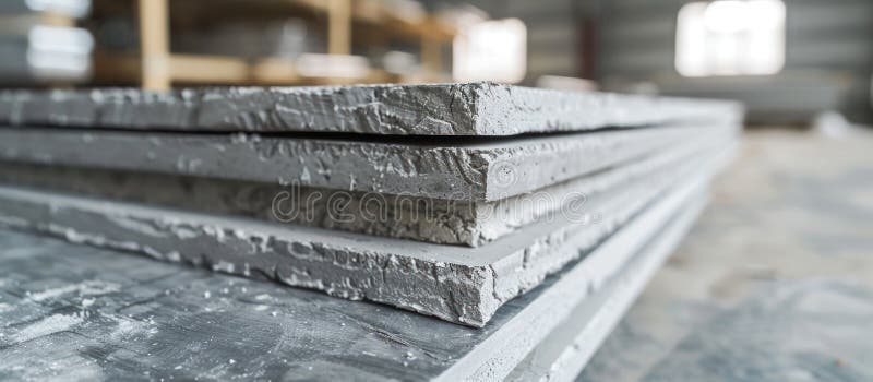 Stack of Metal Sheets on a Table Stock Image - Image of metal ...