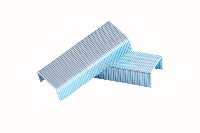 Stack of Metal Staples Small (stapler) Isolated on White Background ...