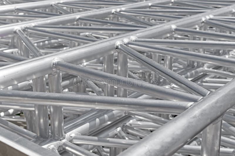 Stack of Metal Trusses for Mounting the Stage Stock Photo - Image of ...