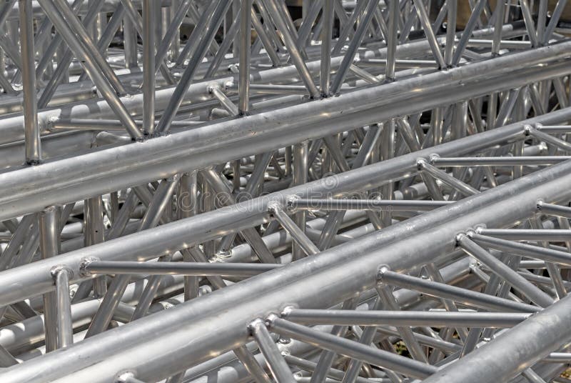 Stack of Metal Trusses for Mounting the Stage Stock Image - Image of ...