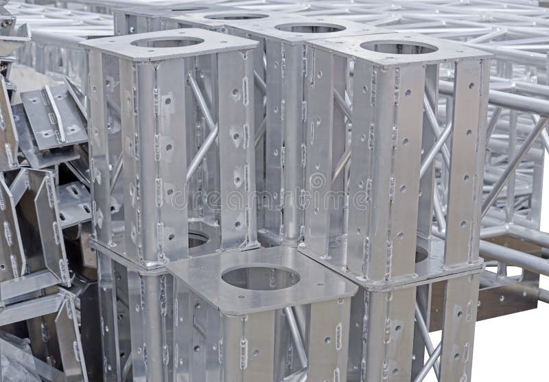 Stack of Metal Trusses for Mounting the Stage Stock Image - Image of ...